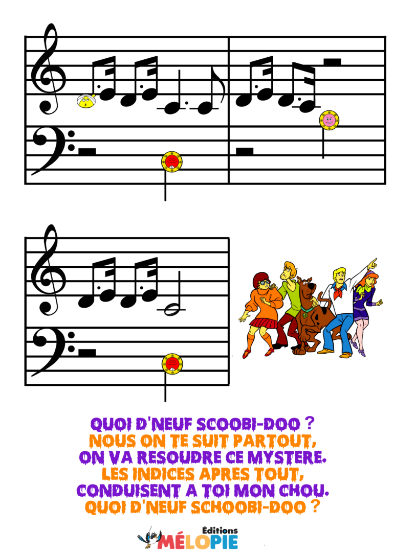 Scooby-Doo partition - Éditions Mélopie