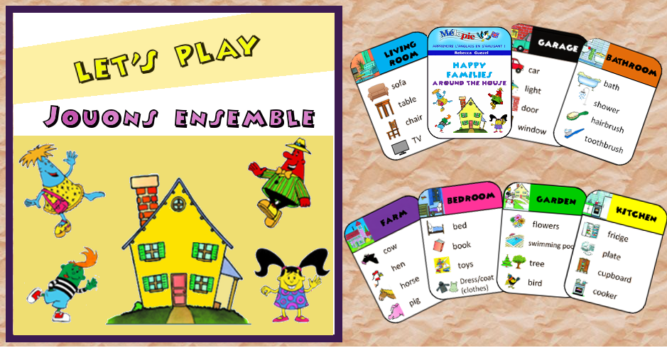 Apprendre l'anglais en s'amusant : jeu des 7 familles "Around the House ...