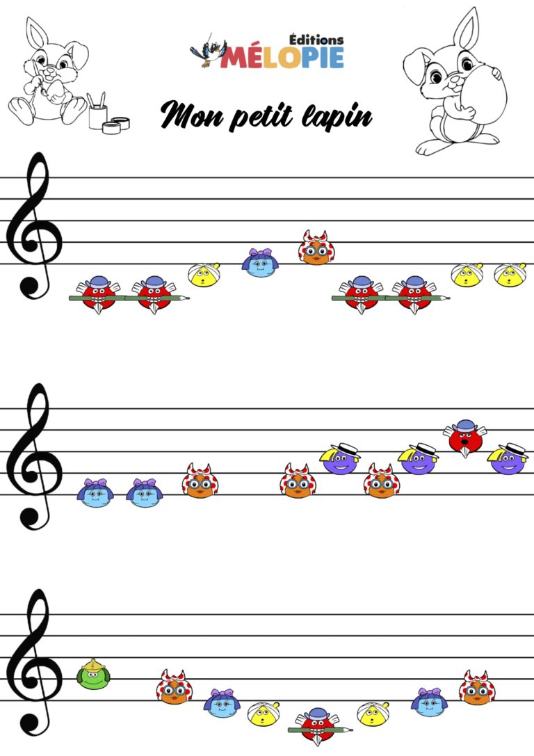 Mon petit lapin comptine partition et paroles - Éditions Mélopie