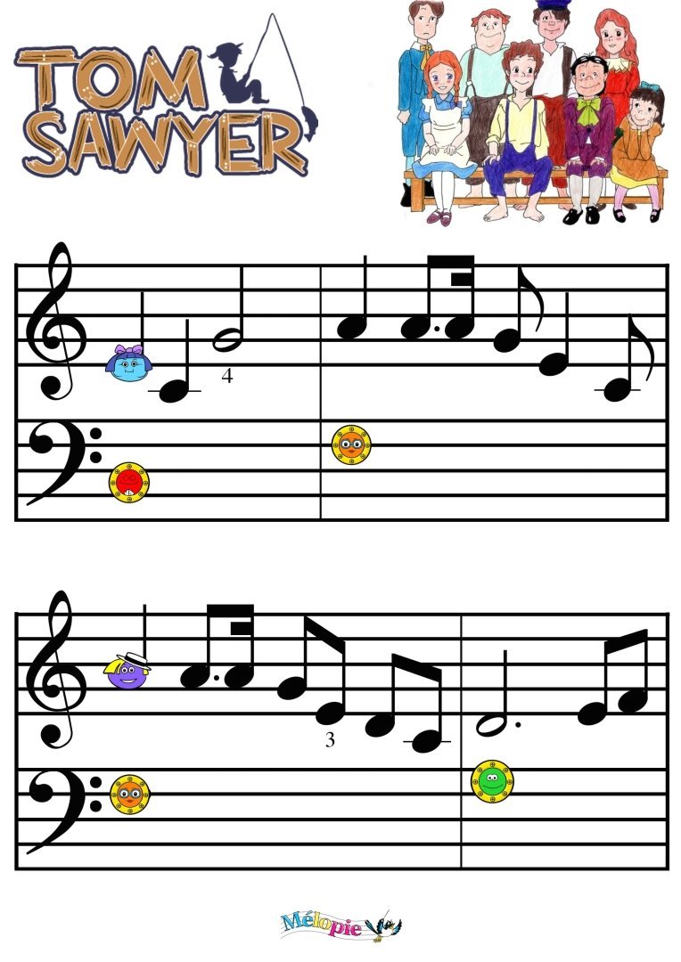 Tom Sawyer : Partition du générique, paroles et comédie musicale | MÉLOPIE