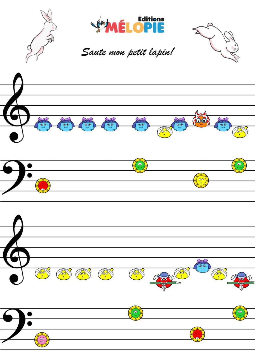 Mon petit lapin a bien du chagrin partition - Éditions Mélopie