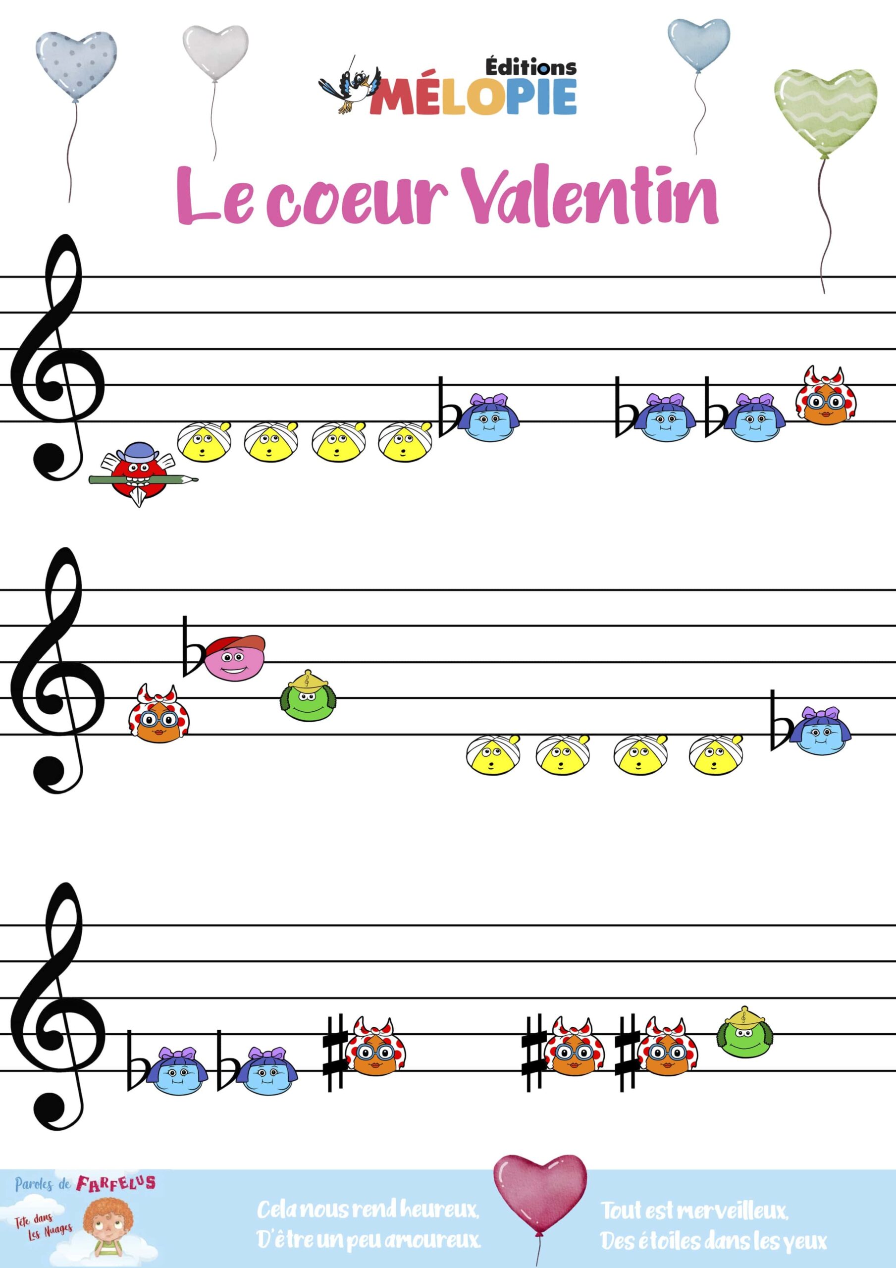 Musique saint valentin chanson enfant - Éditions Mélopie